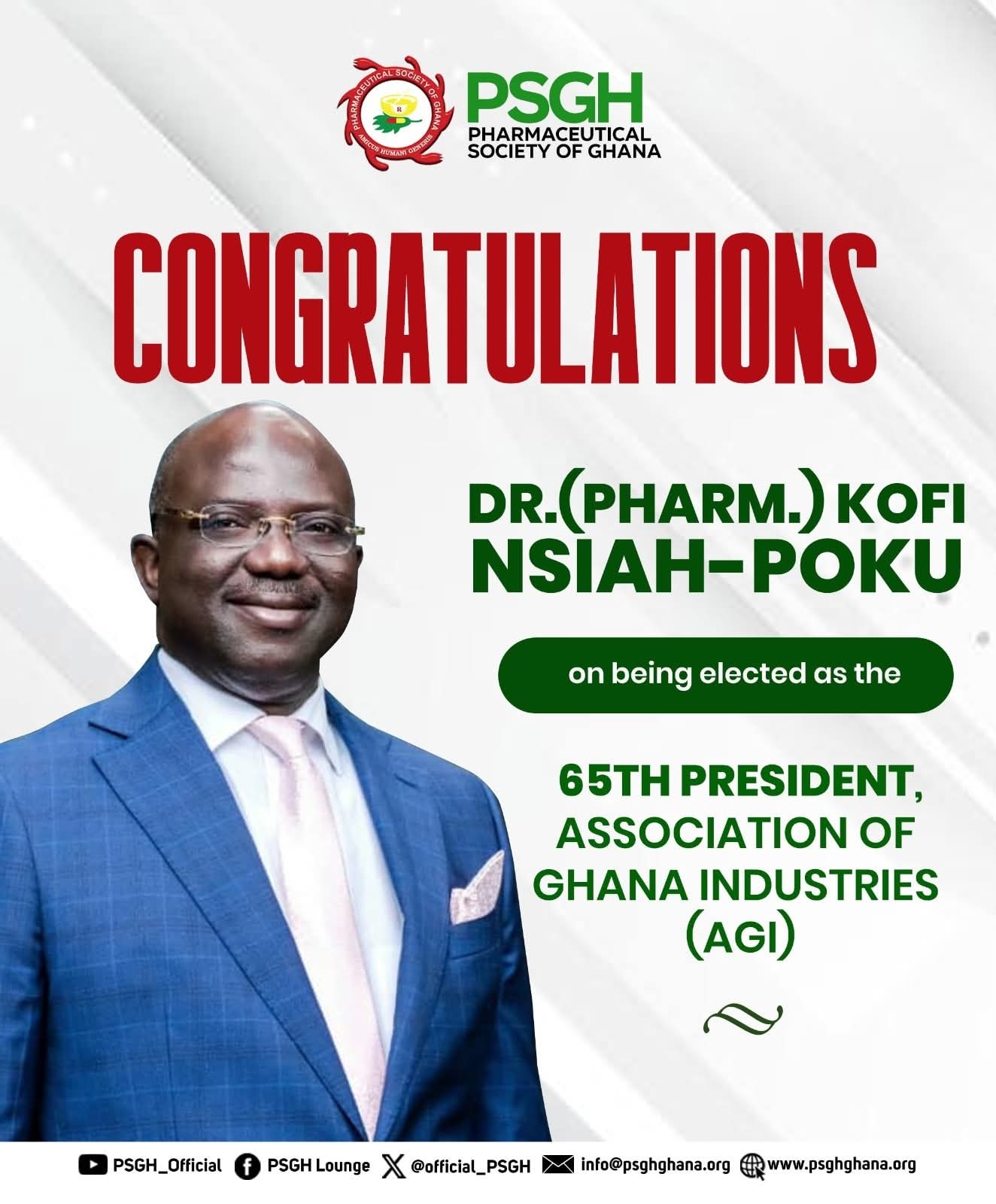 Kinapharma CEO Dr Nsiah-Poku elected new AGI President | The Custodian ...