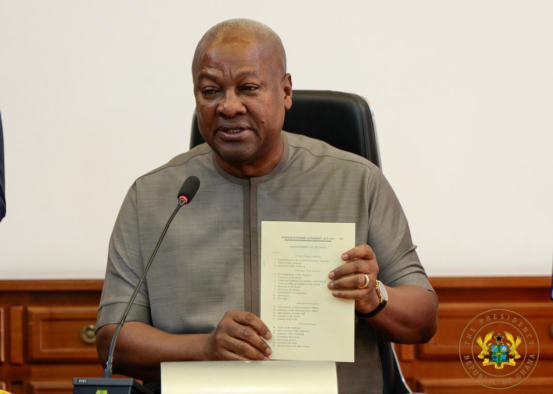 Mahama signs 24-Hour Economy Authority Bill into law | The Custodian ...